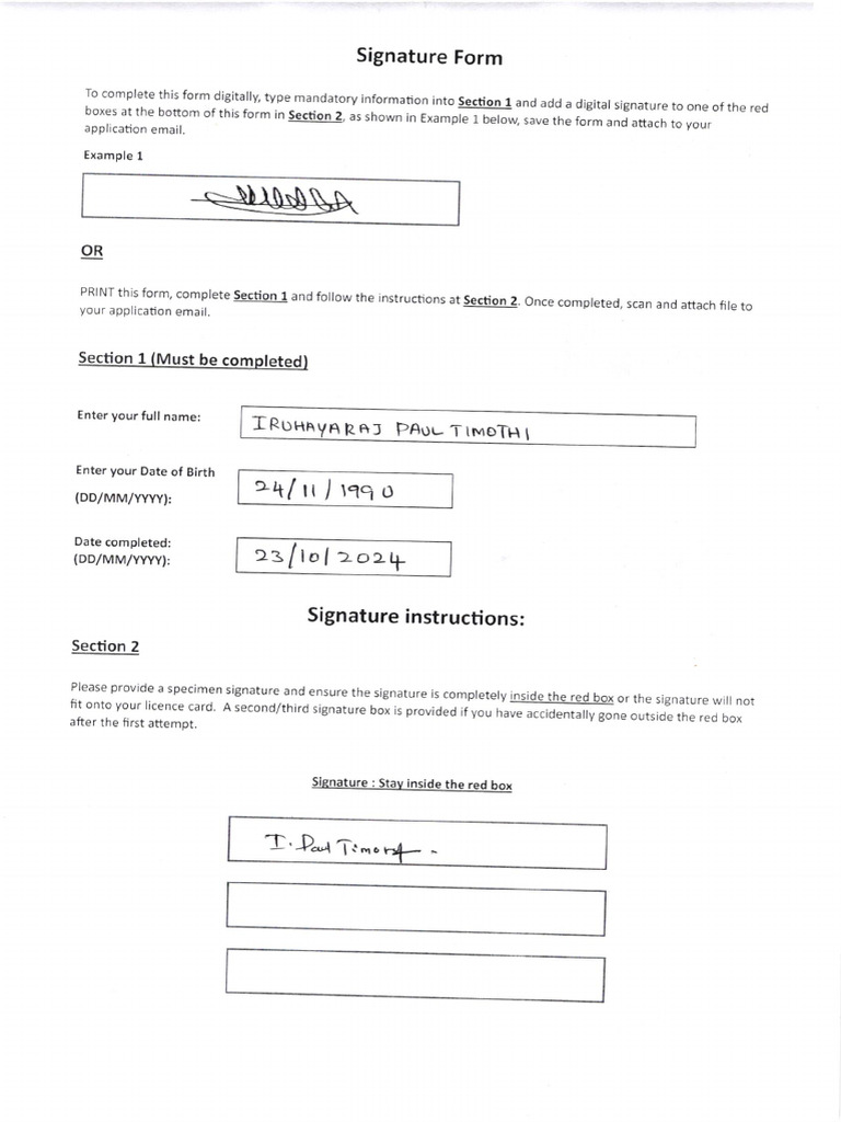 Digital Signature Form Instructions | PDF