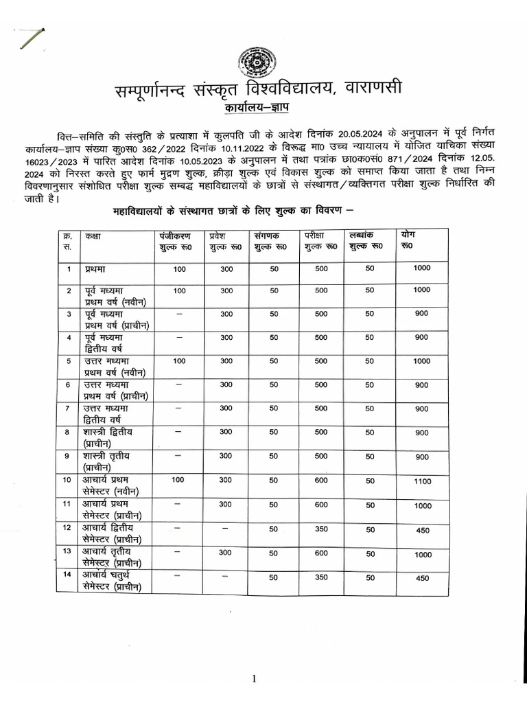 New Fee Structure 23 24 | PDF