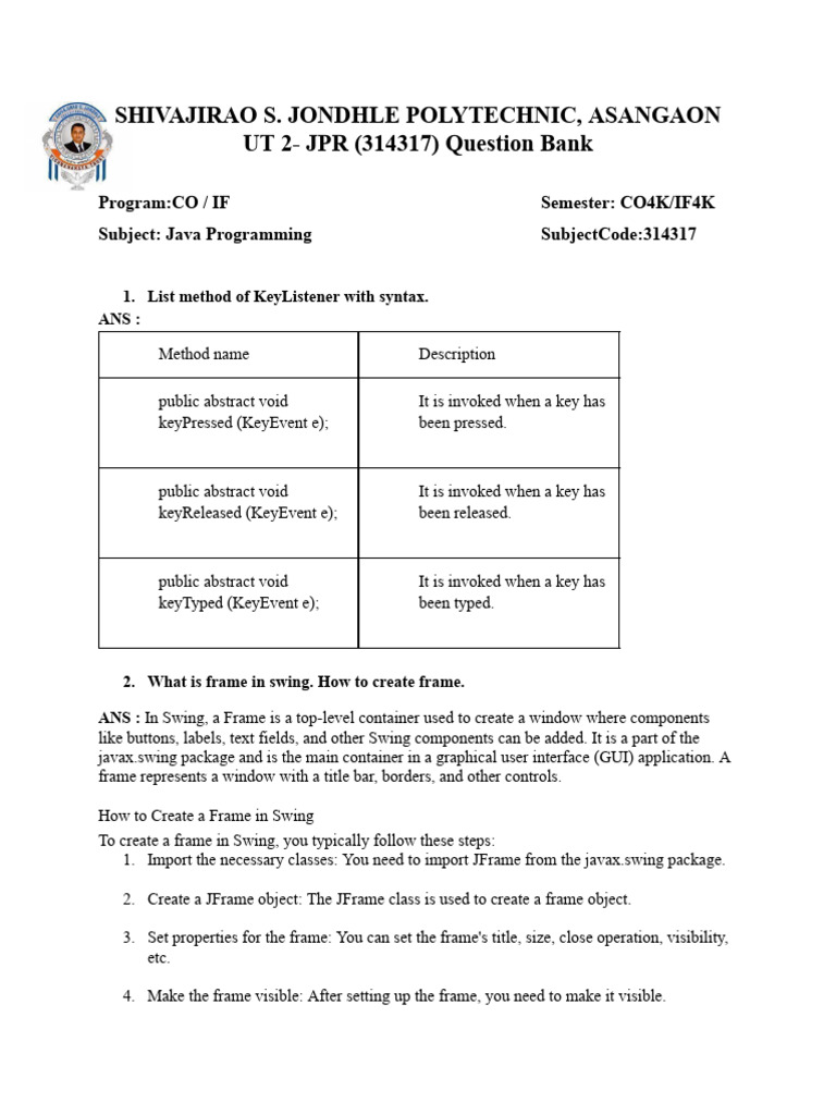 JPR QB | PDF | Graphical User Interfaces | Software Development