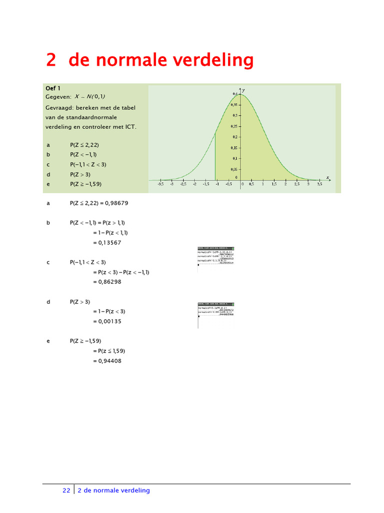 VBTL 6 Statistiek Gevorderde Wiskunde Oplossingen H2 | PDF
