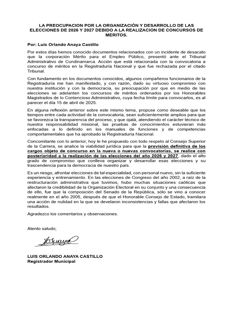 Los Concursos y Las Elecciones | PDF | Gobierno