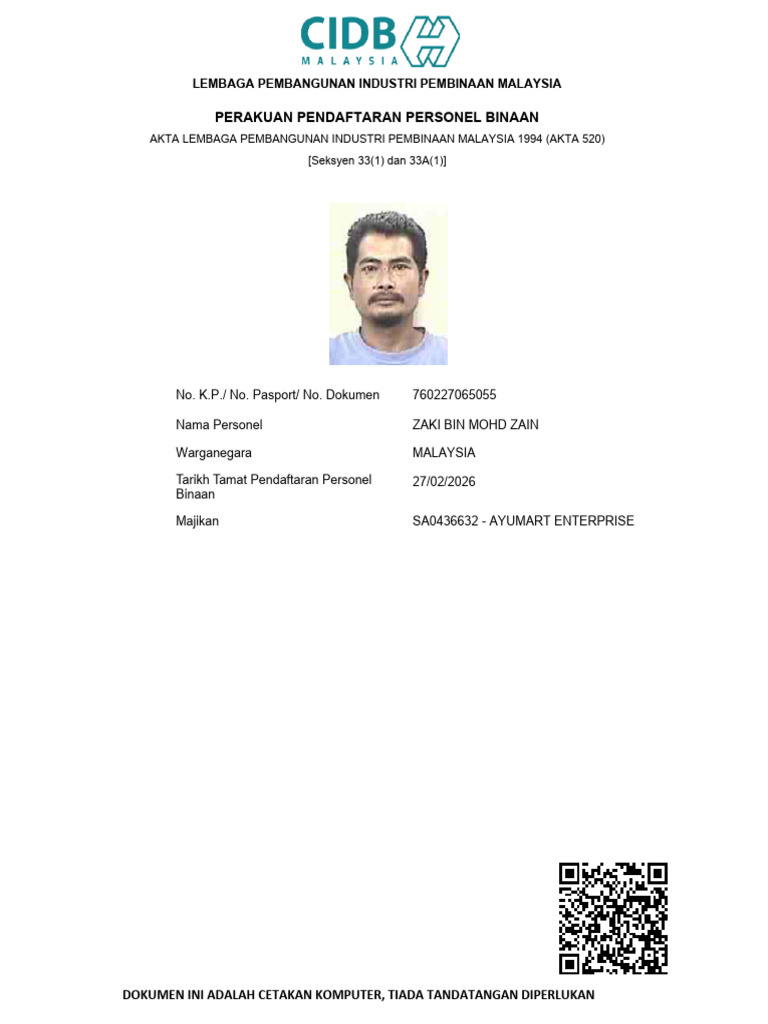 Zaki Bin Mohd Zain | PDF