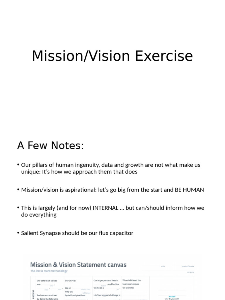 Mission Vision Draft | PDF | Business | Human Communication