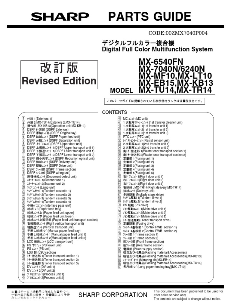 MX6240N 7040N 7500 - 1 | PDF