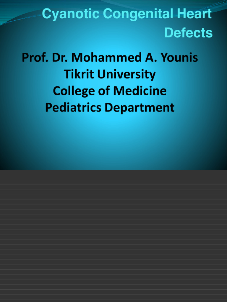 Cyanotic CHD | PDF