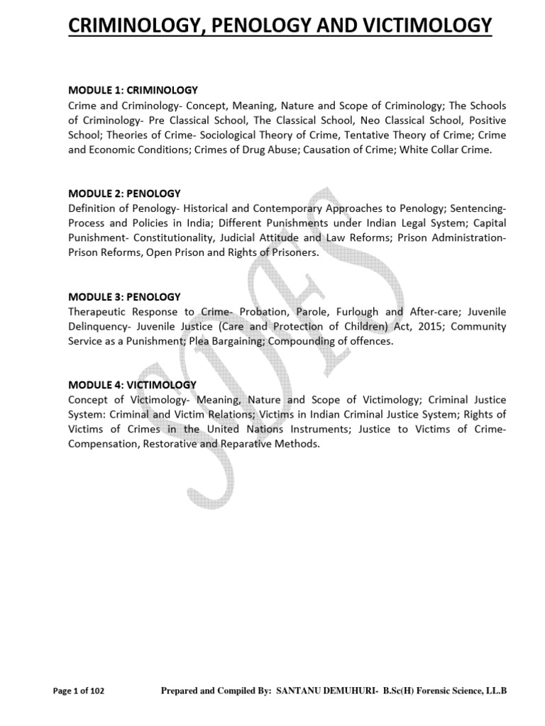 Criminology, Penology and Victimology | PDF | Crimes | Crime & Violence