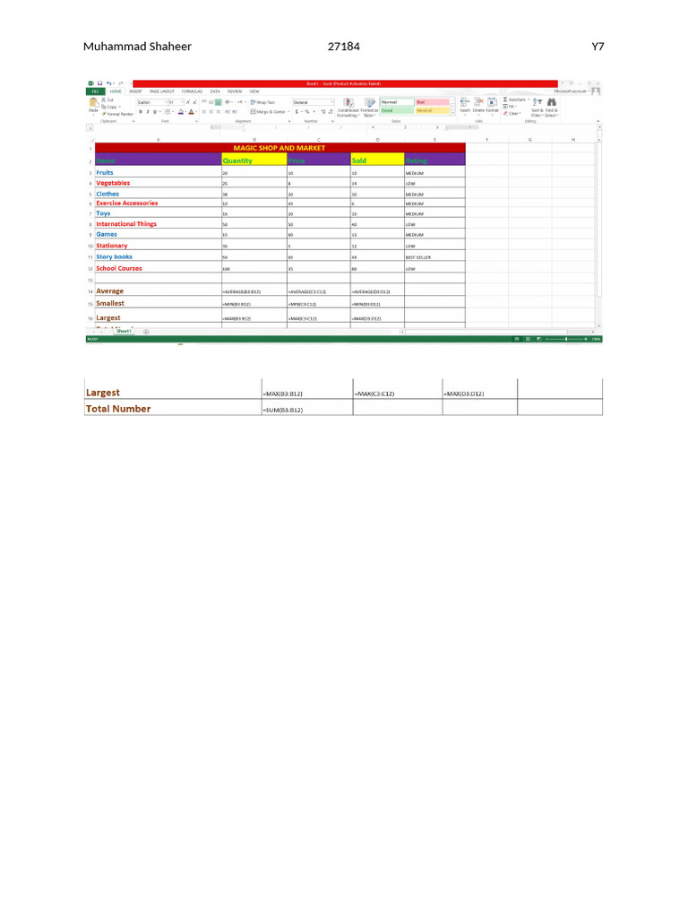 My Magic Shop-Muhammad Shaheer-Y7 | PDF