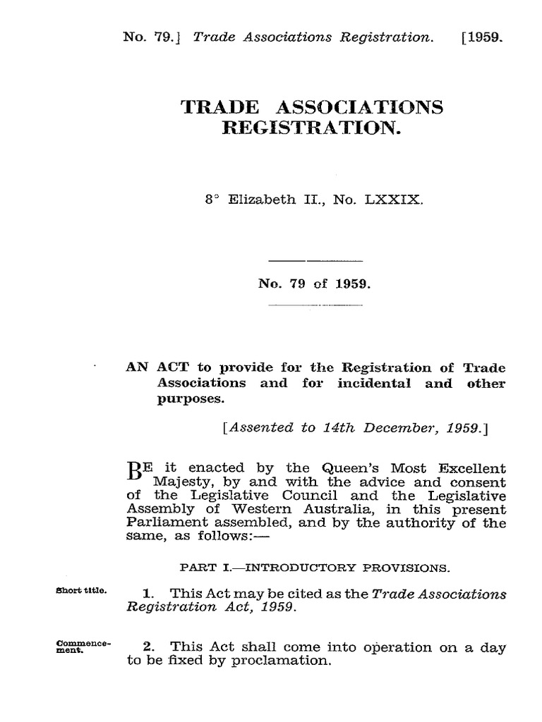 Trade Associations Registration Act 1959 - (00-00-00) | PDF | Domain ...