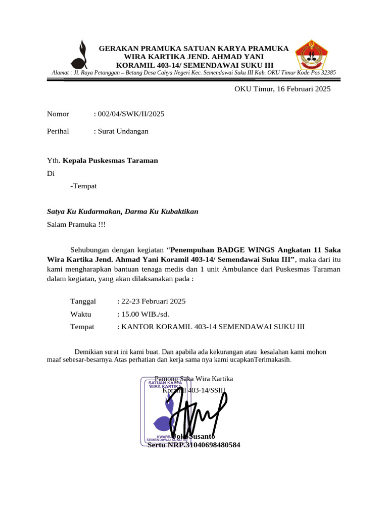 Surat Tembusan Puskesmas | PDF