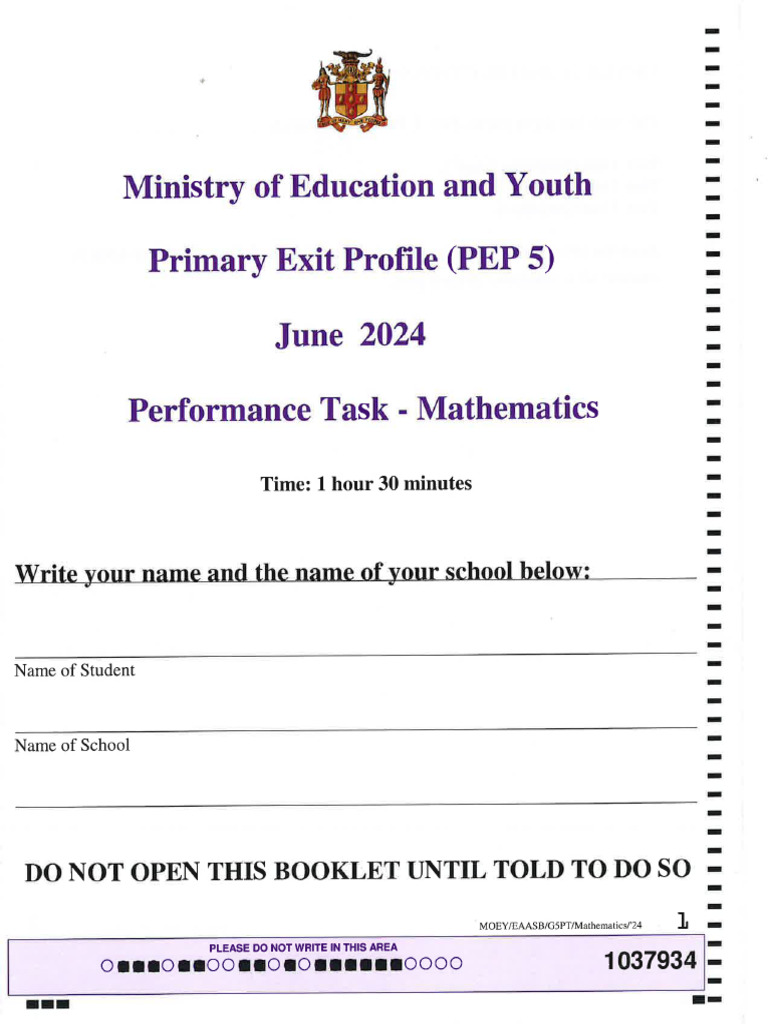 2024 PEP5 Mathematics PT | PDF
