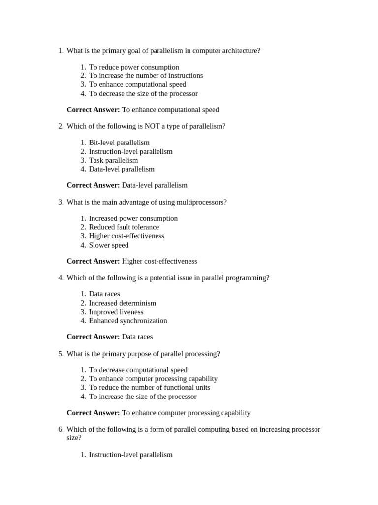 Understanding Parallelism in Computing | PDF | Parallel Computing ...