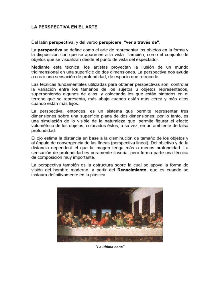 Técnicas de Perspectiva en el Arte | PDF | Perspectiva (Gráfica) | Dibujo