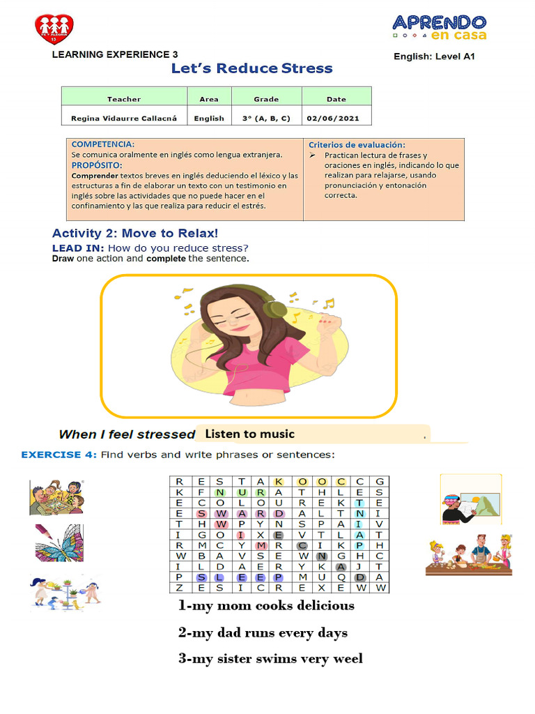 English Let's Reduce Stress | PDF