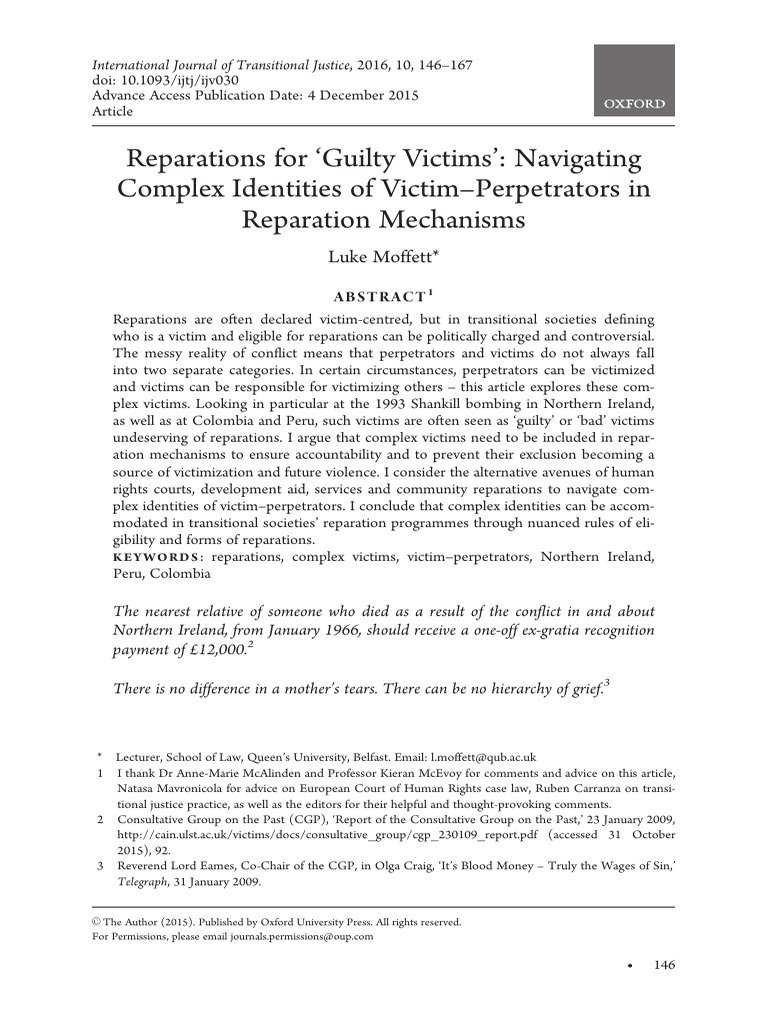 Reparations for Complex Victims Explained | PDF | Transitional Justice ...