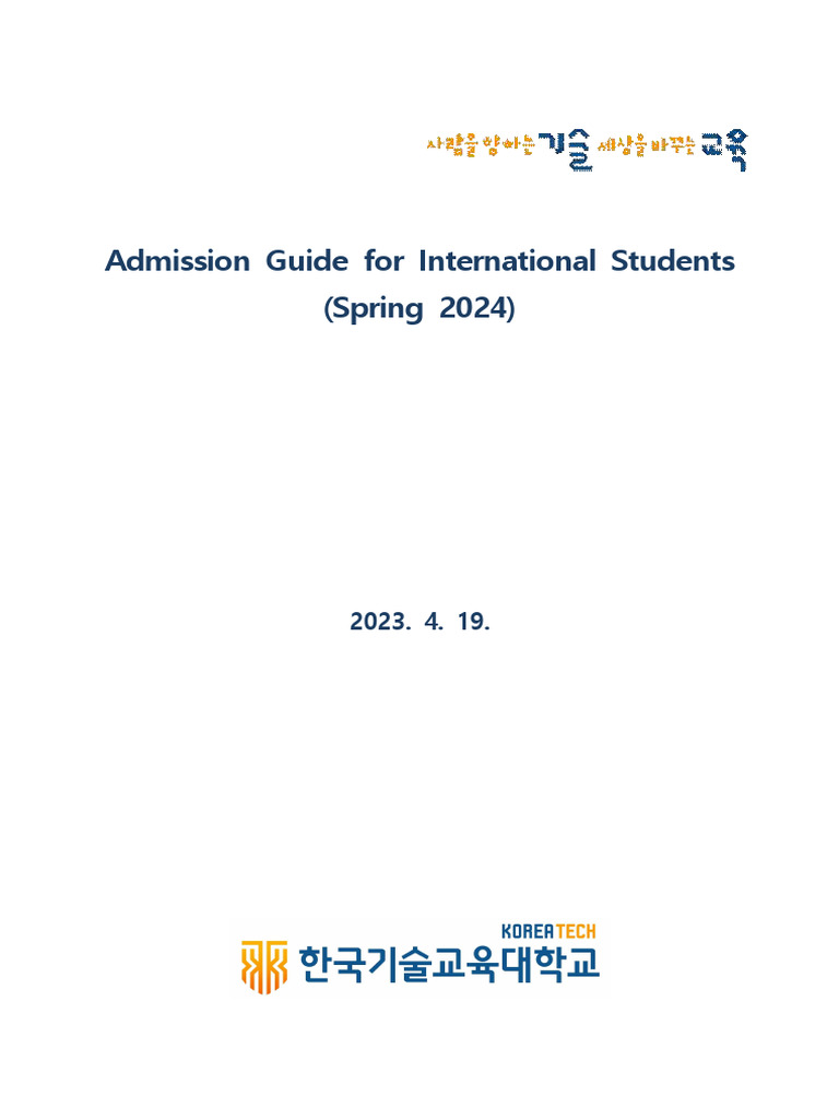 [Spring2024]Admission+Guide+for+International+Students | PDF | Engineering | Curriculum