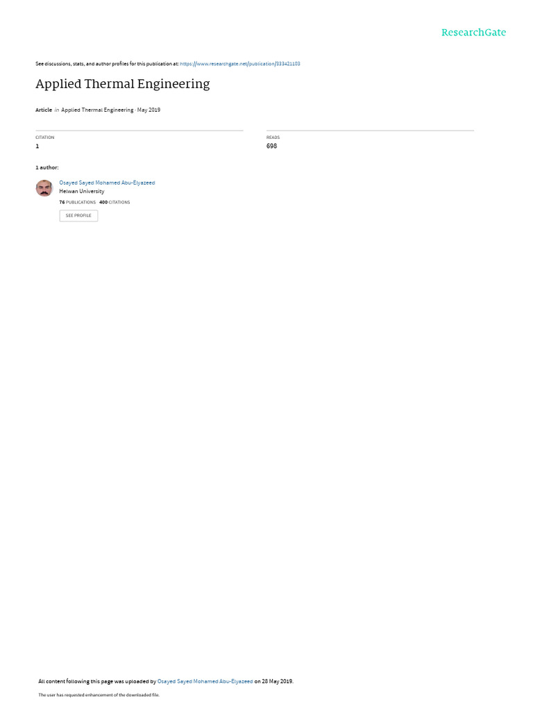Applied Thermal Engineering | PDF