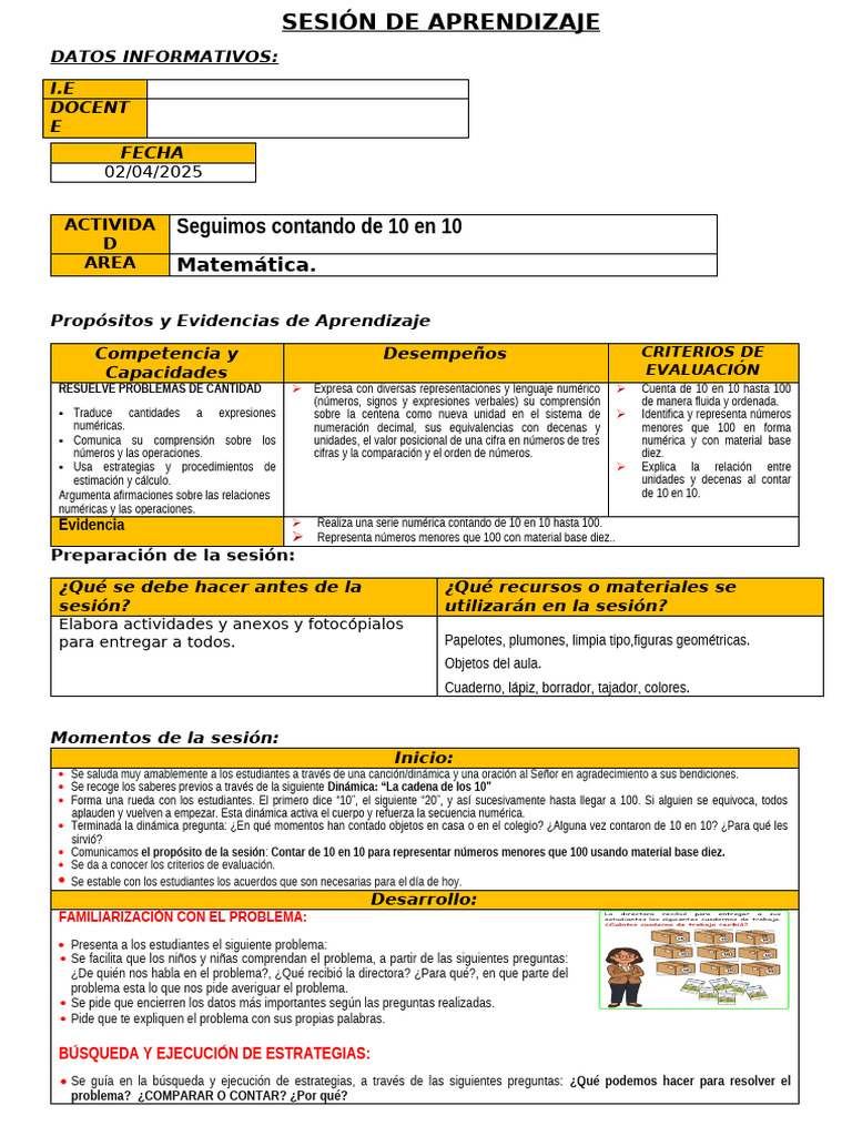 Contando de 10 en 10 hasta 100 | PDF | Cuaderno | Notación