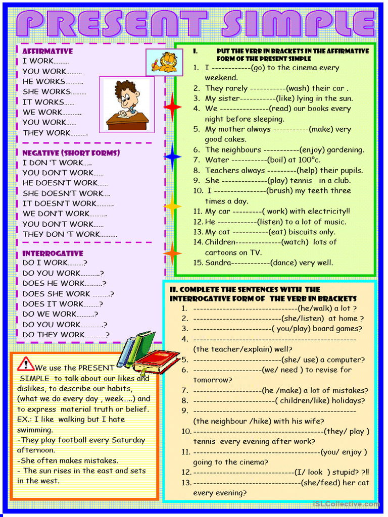 Present Simple Verb Forms Guide | PDF