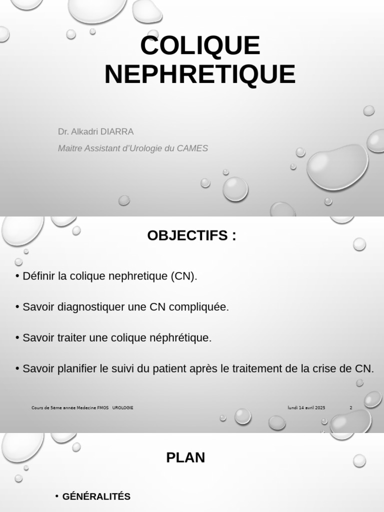 Colique Nephretique | PDF | Médecine clinique | Spécialités médicales