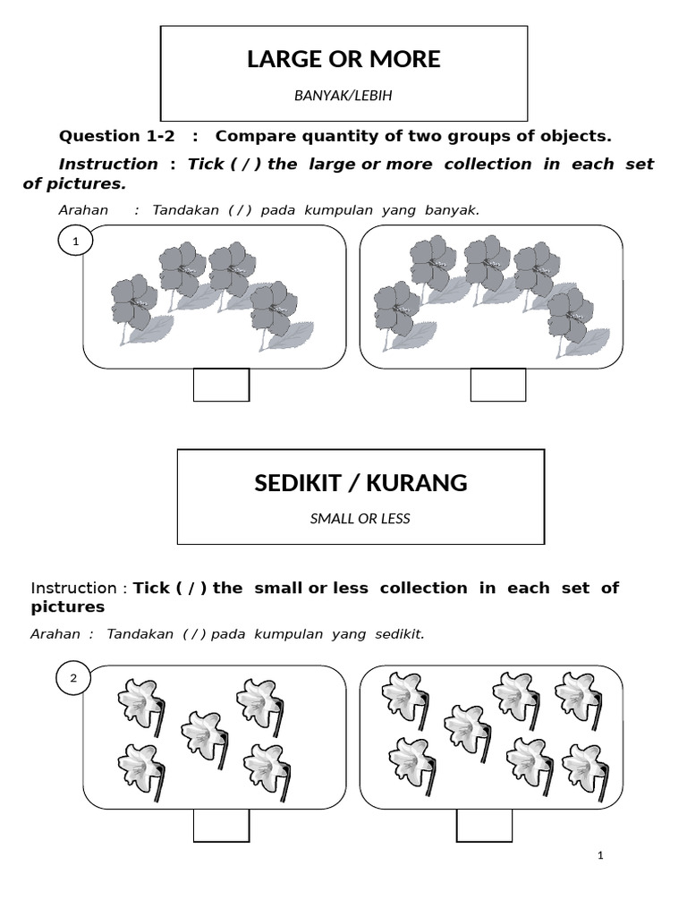 Kertas Soalan Maths Year One | PDF | Mathematics