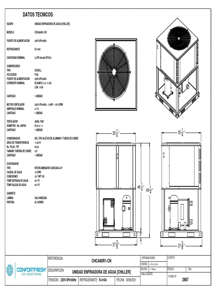 Ficha Tecnica Chiller 060 Kbtu | PDF | Temperatura | Bienes manufacturados