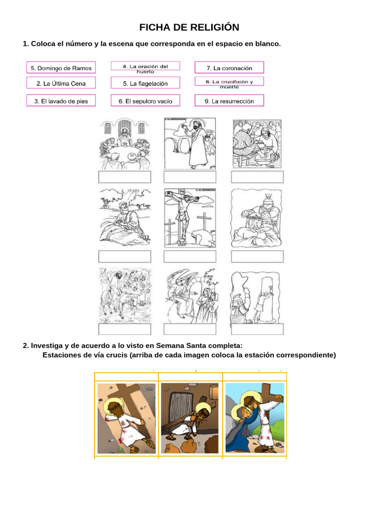 Ficha de Religión | PDF