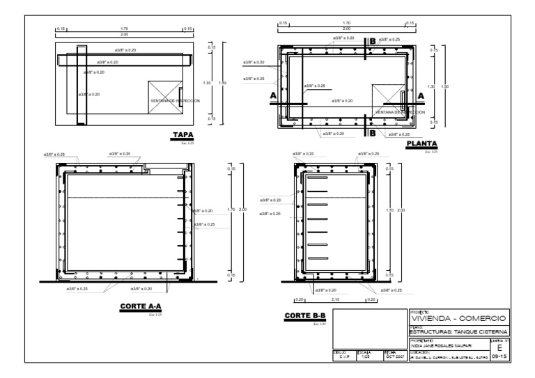2025 01 17 jose arauco pichanaqui COMPLETO FVR FINAL ESTRUC - TANQUE CISTERNA | PDF