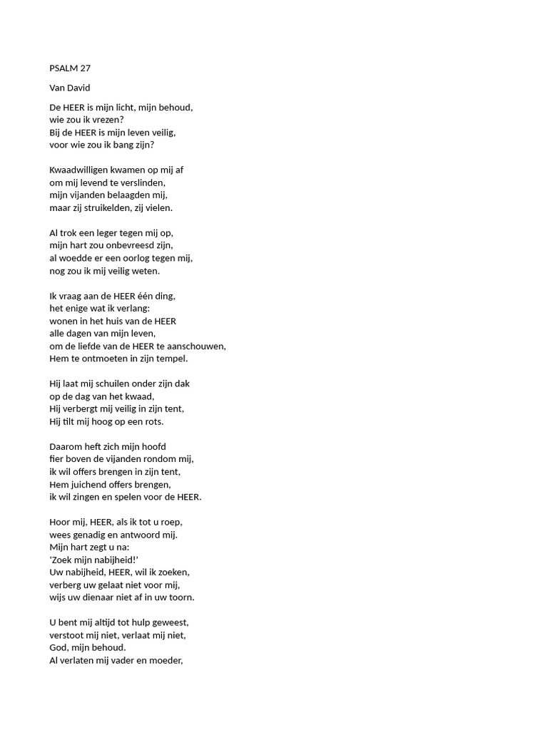 Psalm 27 | PDF
