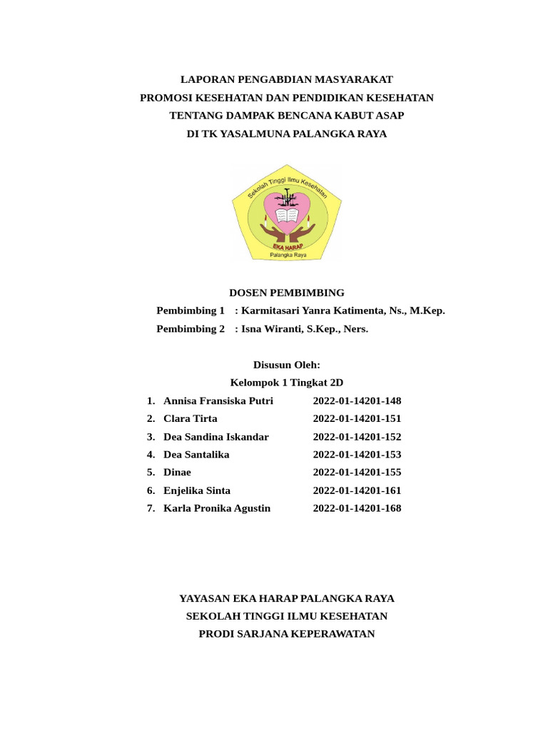 Laporan Pengabdian Masyarakat TK | PDF