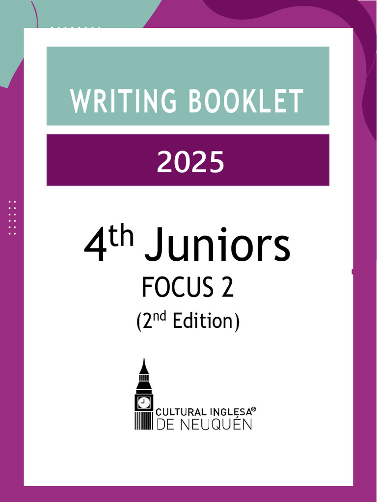 Writing Booklet for Juniors 2025 | PDF | Perfect (Grammar ...