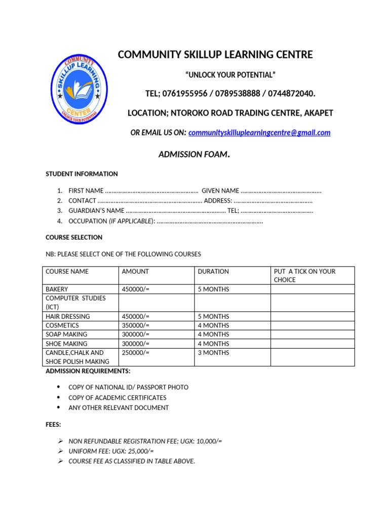 Admission Foam | PDF