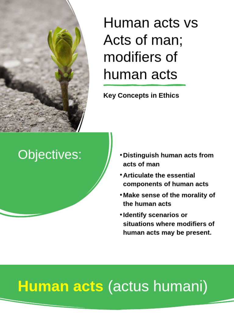 Topic 3 Human Acts and Modifiers of Human Acts | PDF | Reason | Morality