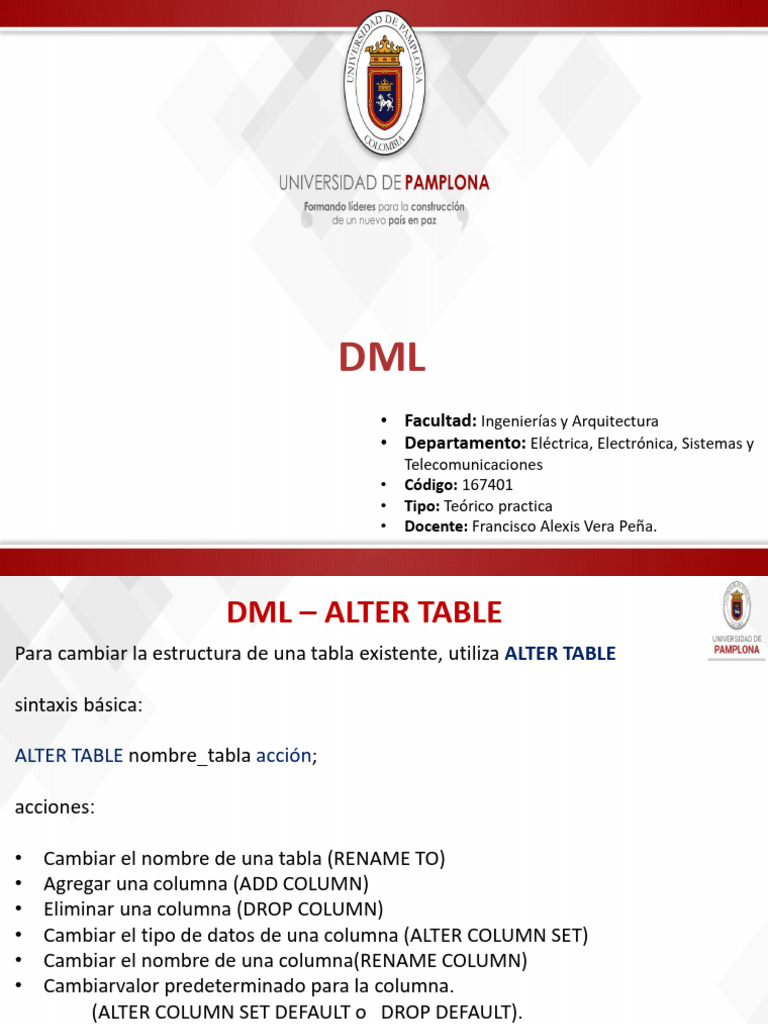 009-4 DML SQL | PDF | Programación de computadoras | Diseño de software