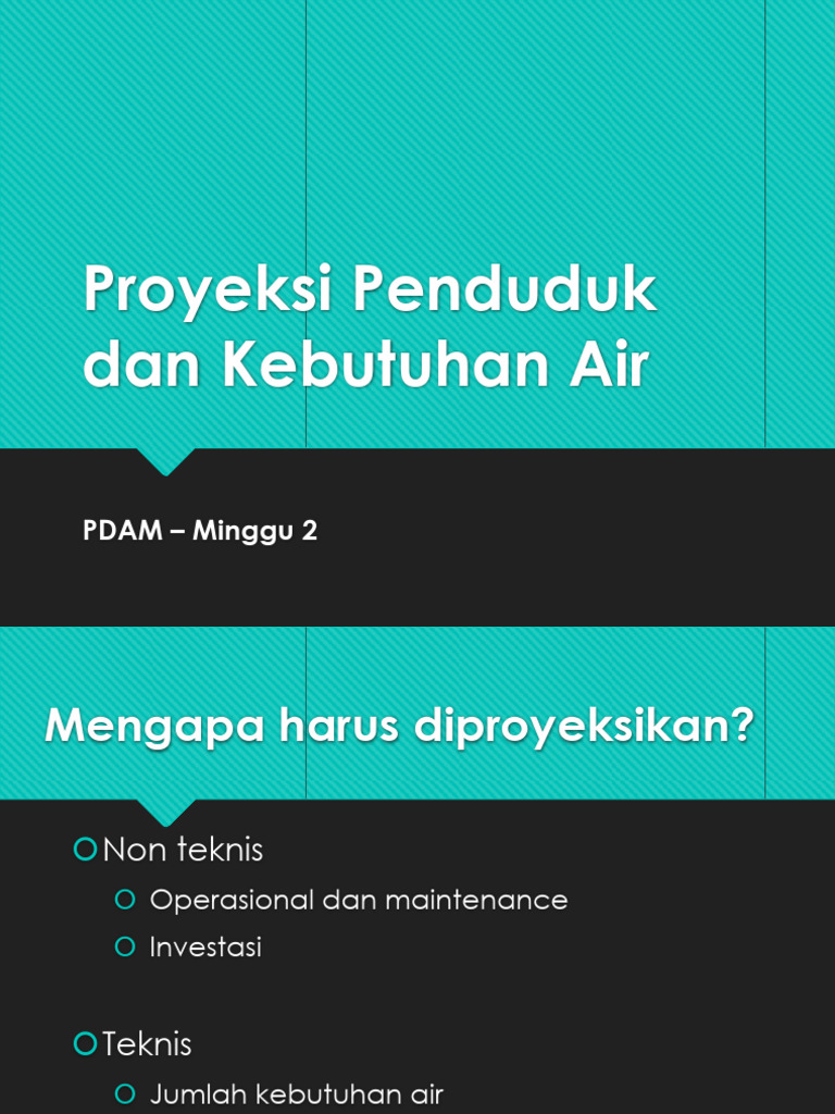#02 Proyeksi Penduduk dan Kebutuhan Air rev01 | PDF