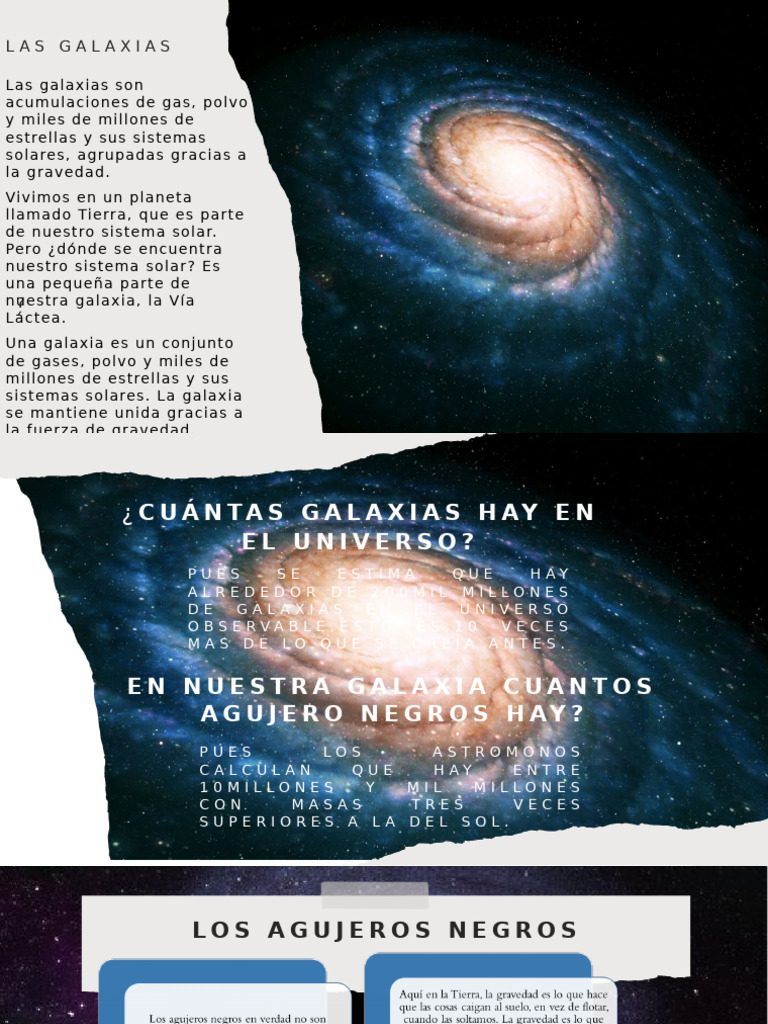 Galaxias y agujeros negros en el universo | PDF