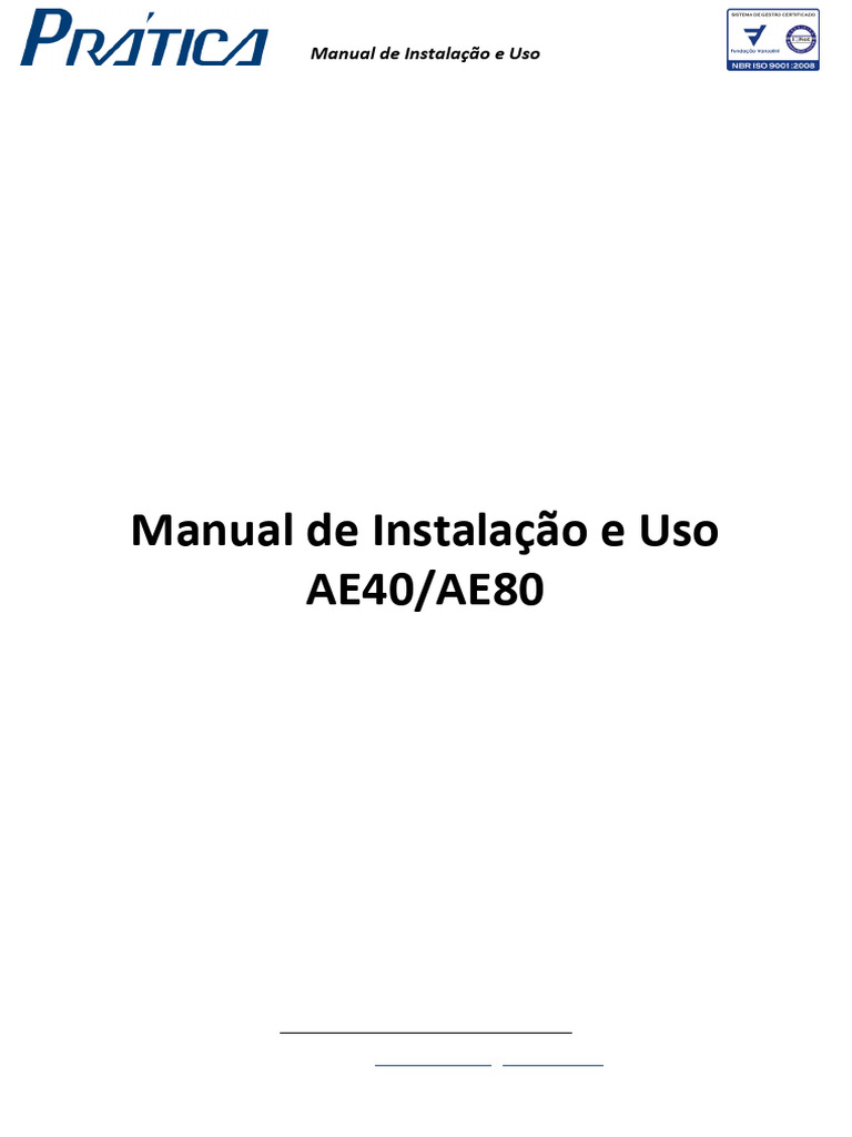Manual de Uso da Amassadeira AE40/80 | PDF | Brasil | São Paulo