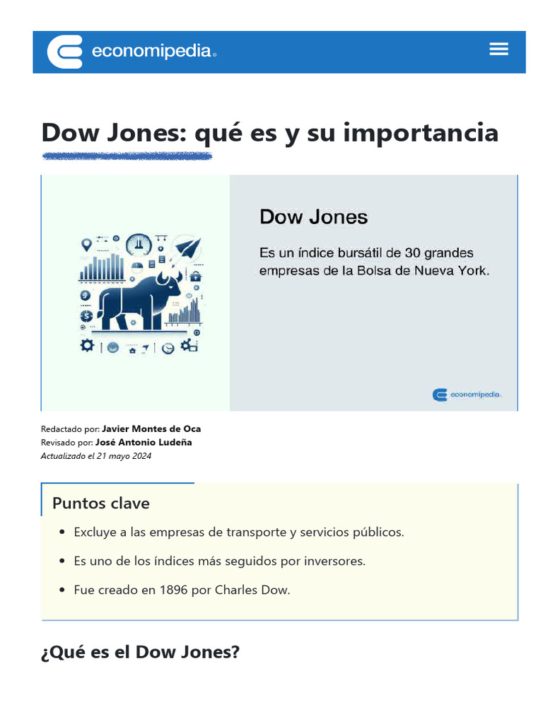 Economipedia Com Definiciones Dow Jones Html... | PDF | Bolsa | Inversiones
