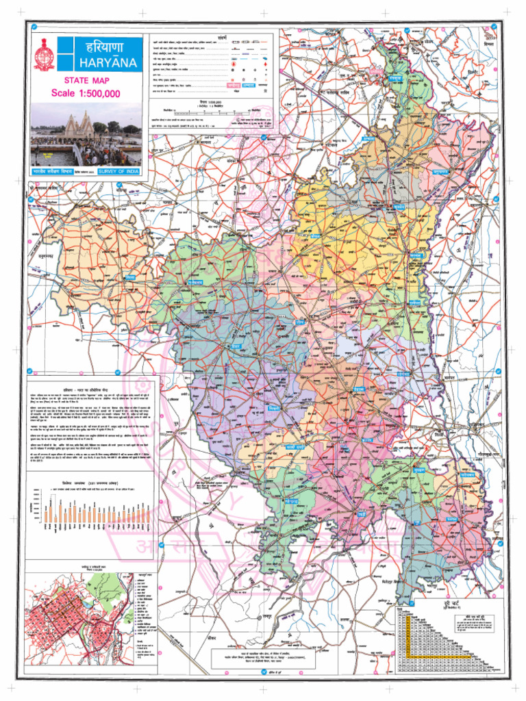 Haryana Map Hindi 201 | PDF