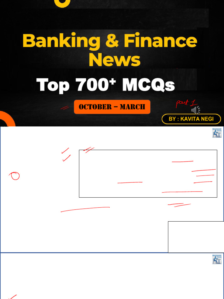 Marathon Banking and Finance Part 1 - Anno | PDF | Reserve Bank Of ...