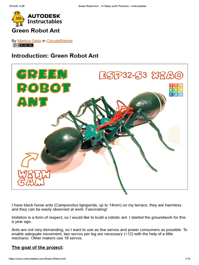 Green Robot Ant - 14 Steps (With Pictures) - Instructables | PDF | Wi ...