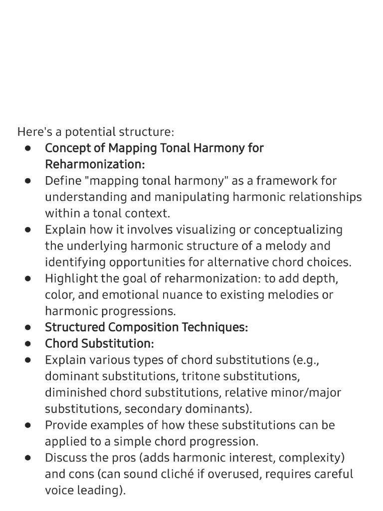 Tonal Mapping Reharm | PDF