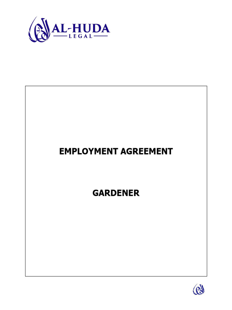 Gardener Employment Agreement Template | PDF | Employment | Parental Leave