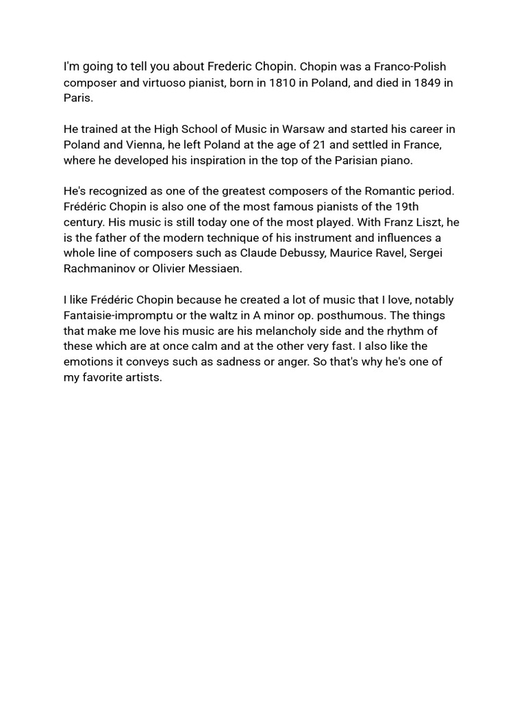 Frederic Chopin | PDF