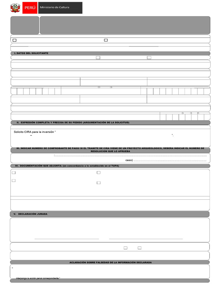 FORMULARIO PARA CIRA_MD HUIPOCA | PDF