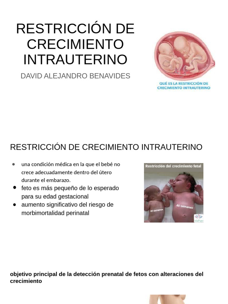 RESTRICCIÓN DE CRECIMIENTO INTRAUTERINO | PDF | Feto | Placenta