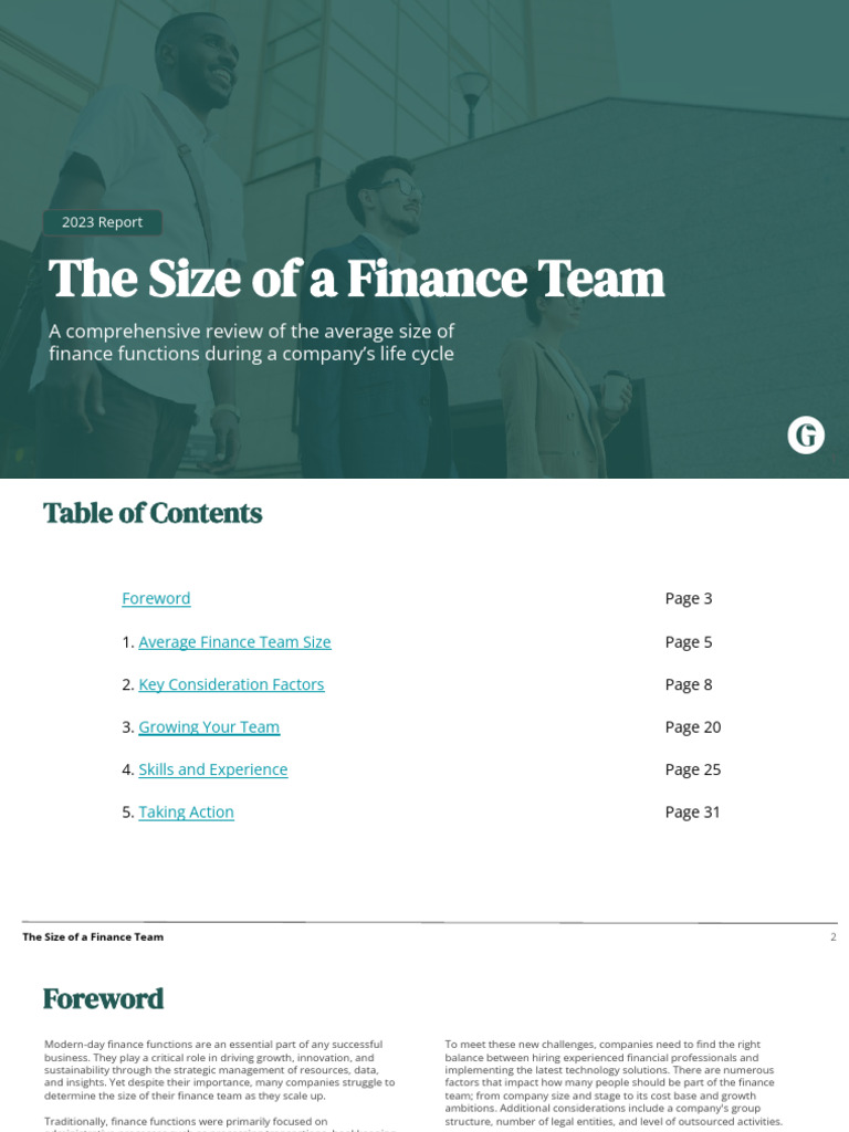 Average Finance Team Size Insights | PDF | Mergers And Acquisitions ...