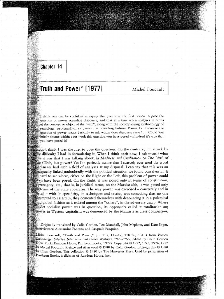 Truth and Power | PDF