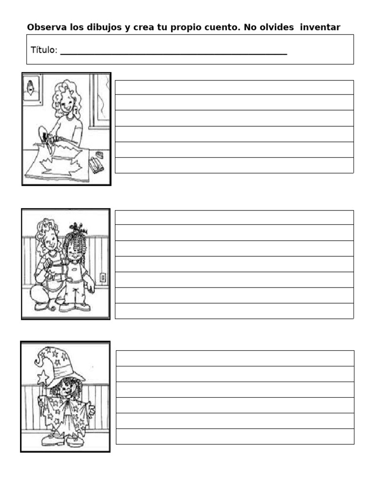 Ficha de Creacion de Cuentos 4x | PDF