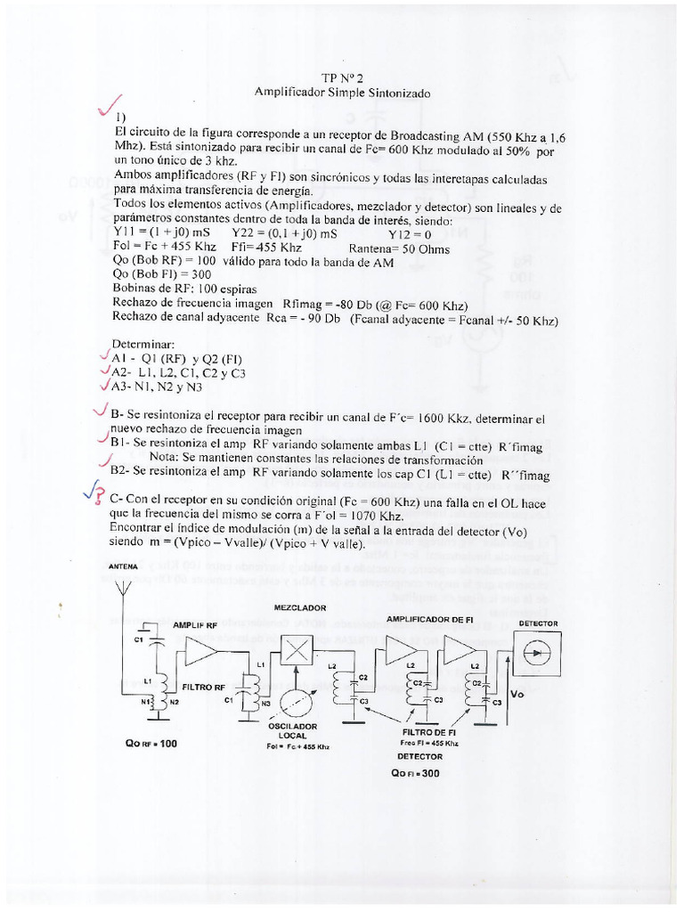 EA3 - TP2 - Res (Amp - Simple - Sintonizado) | PDF