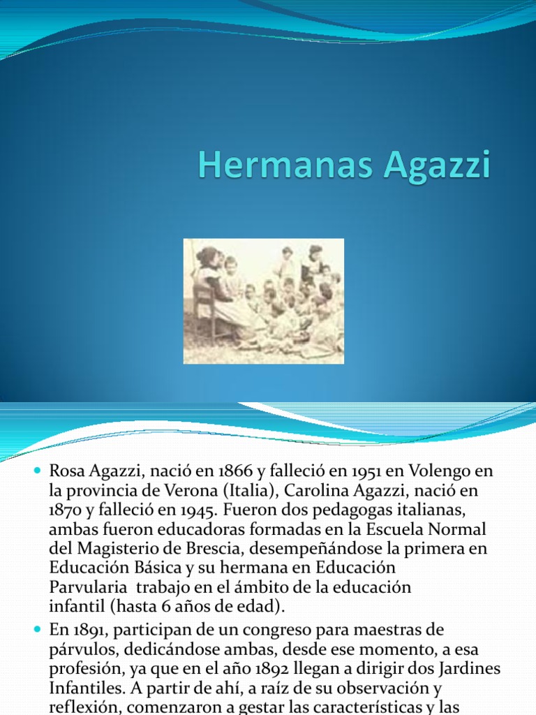 Hermanas Agazzi | PDF | Jardín de infancia | Cognición